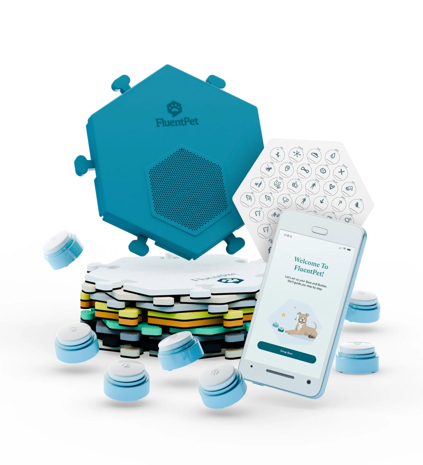 Talking Dog & Cat Buttons & HexTiles System by FluentPet—Online Store